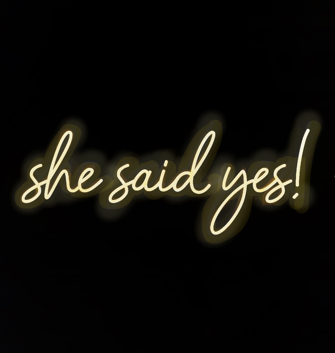 "she said yes!" Neon Sign Rental - Easy Breezy Bash Co Event Rentals