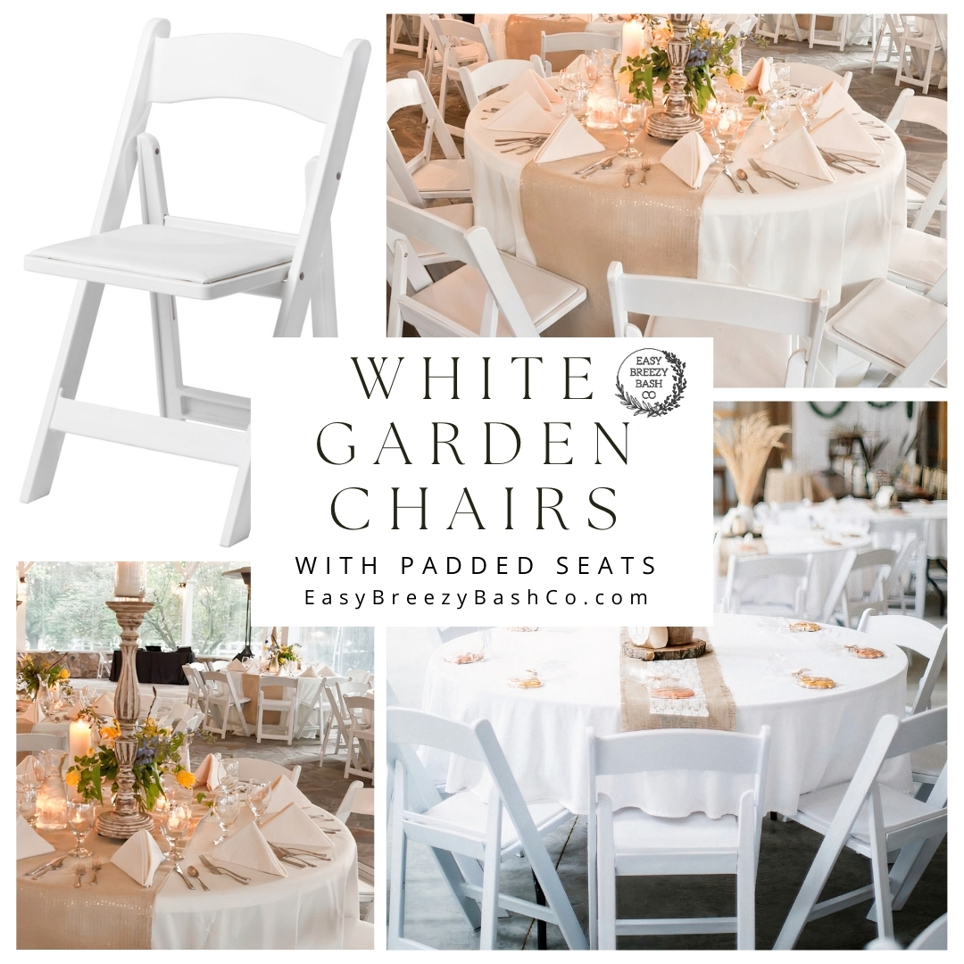 White Event Chair Rental - Easy Breezy Bash Co Event Rentals