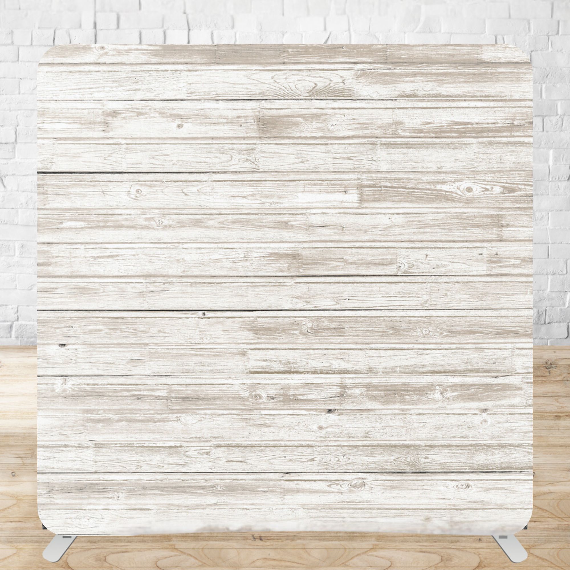 White Wood Print Backdrop Rental | Easy Breezy Bash Co.