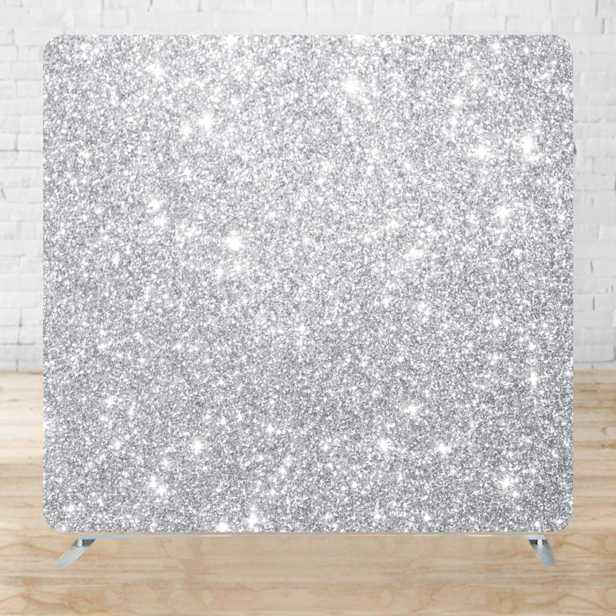 Silver Glitter Backdrop Rental | Easy Breezy Bash Co.