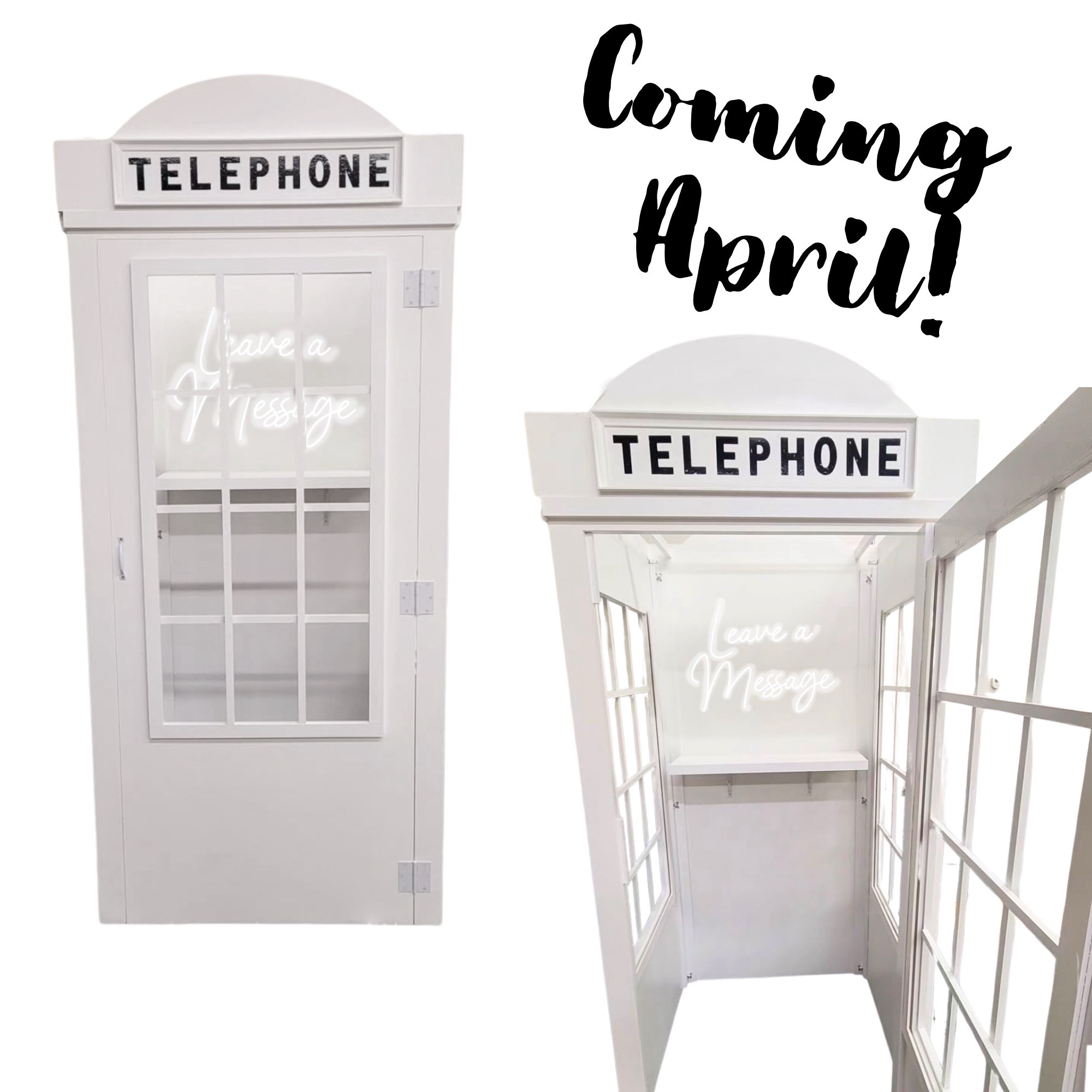 7ft Telephone Booth Rental for Audio Guestbook - Easy Breezy Bash Co ...